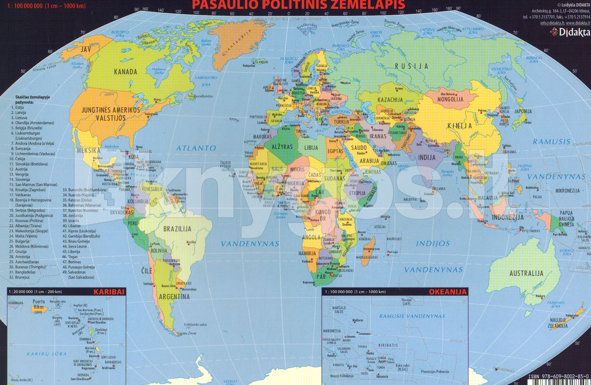 Pasaulio politinis žemėlapis - Knygos.lt