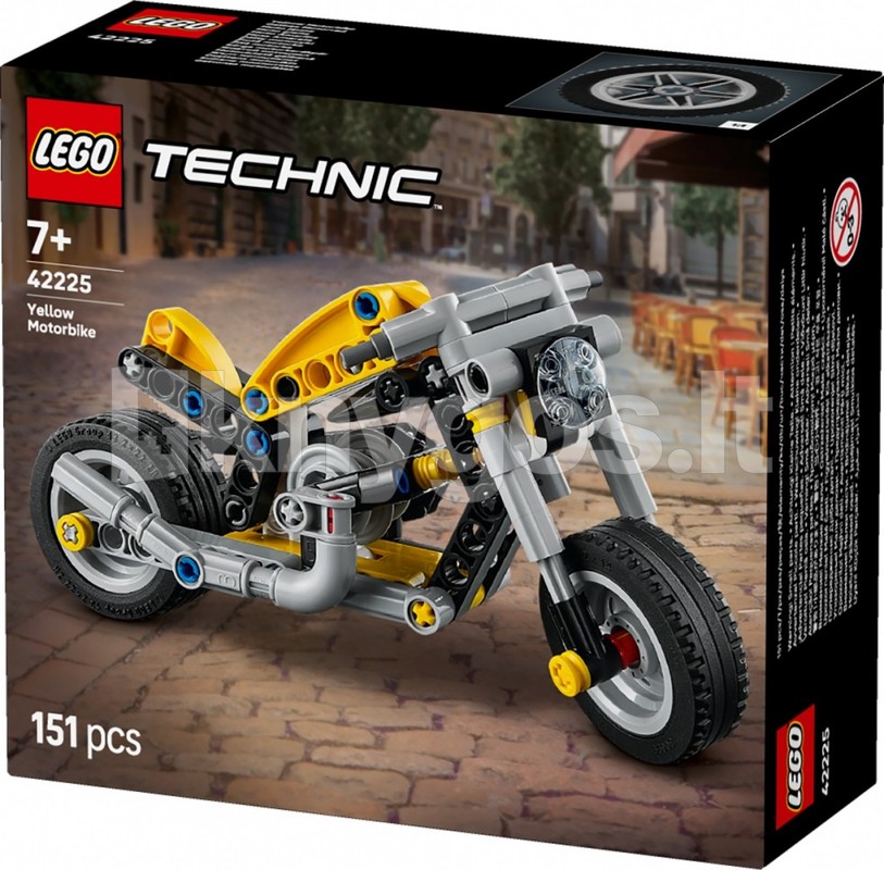 LEGO Technic 42225 „Geltonas motociklas“ | Knygos.lt