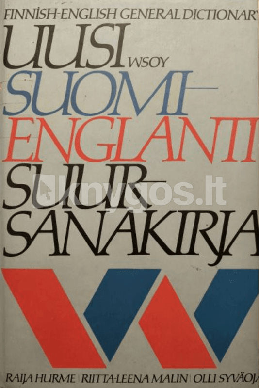 Finnish–English General Dictionary (skaityta knyga)