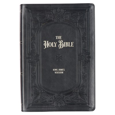 KJV Holy Bible, Giant Print Full-Size Faux Leather Red Letter Edition ...