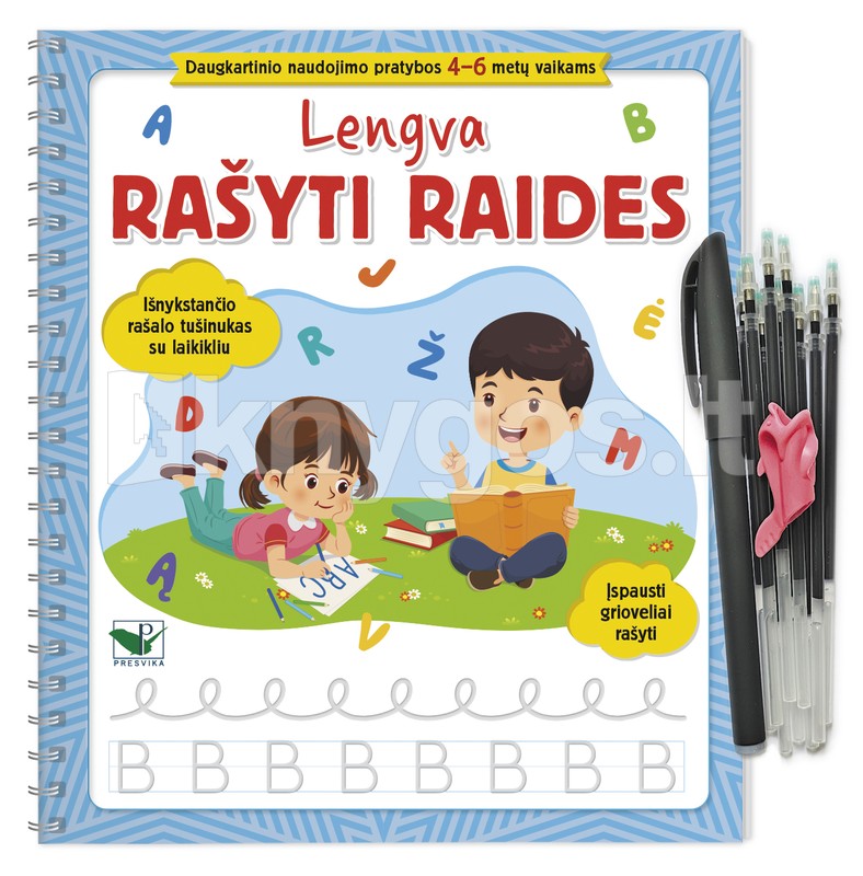 Lengva rašyti raides. Įspausti grioveliai, išnykstančio rašalo ...