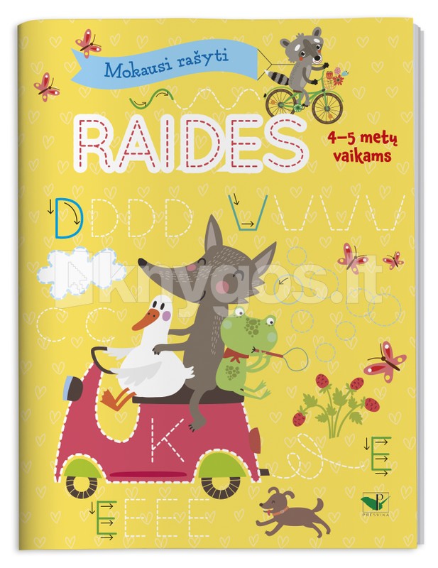 Mokausi rašyti raides, 4–5 metų vaikams | Knygos.lt