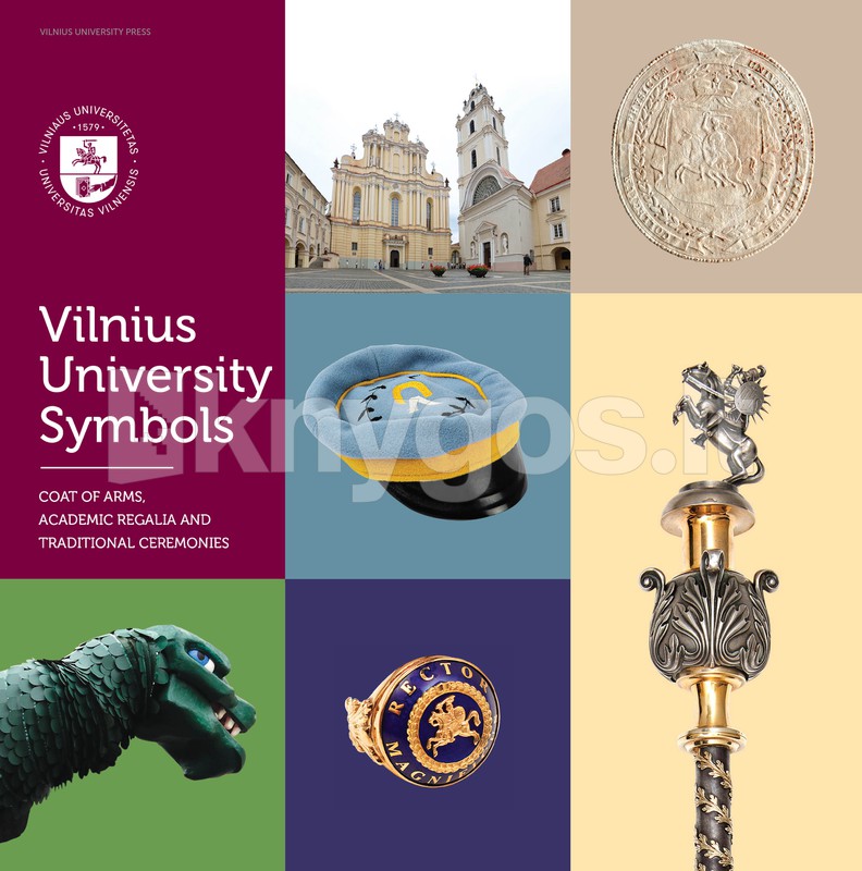 Vilnius University symbols: coat of arms, academic reg..