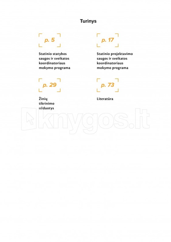 Mokymo programos ir žinių tikrinimo užduotys statybos