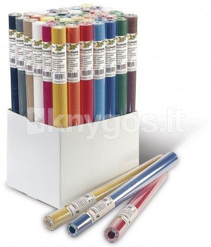 Gofruotas kartonas 50x70cm Folia baltas | Knygos.lt