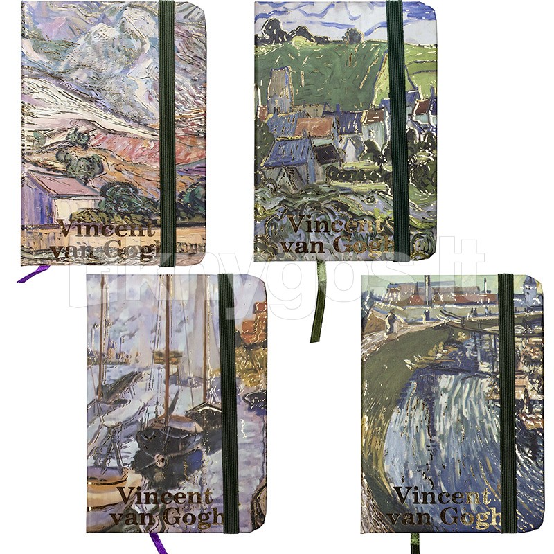 Užrašų knygelė kietais viršeliais „Vincent van Gogh“, A7, linijomis, su ...