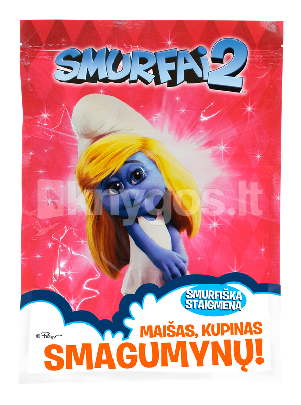 SMURFAI: Smurfytės dovanų maišas-staigmena! Viduje: pūkuotas plakatas ...
