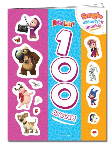 Maša ir Lokys. 100 lipdukų | Knygos.lt