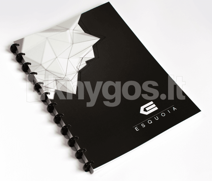 Daugkartinio naudojimo sąsiuvinis „ESQUOIA“. Penklinė. Juodas (A4)