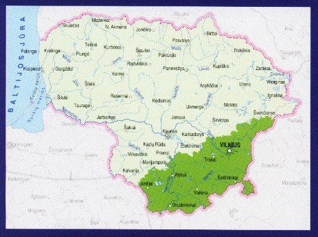 Dzūkija. Žemėlapiai, lankytinos vietos, poilsis ir pramogos. M 1:200 ...