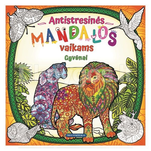 Antistresinės Mandalos Vaikams Gyvūnai Knygoslt