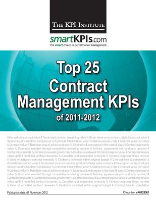 Top 25 Contract Management KPIs of 2011-2012