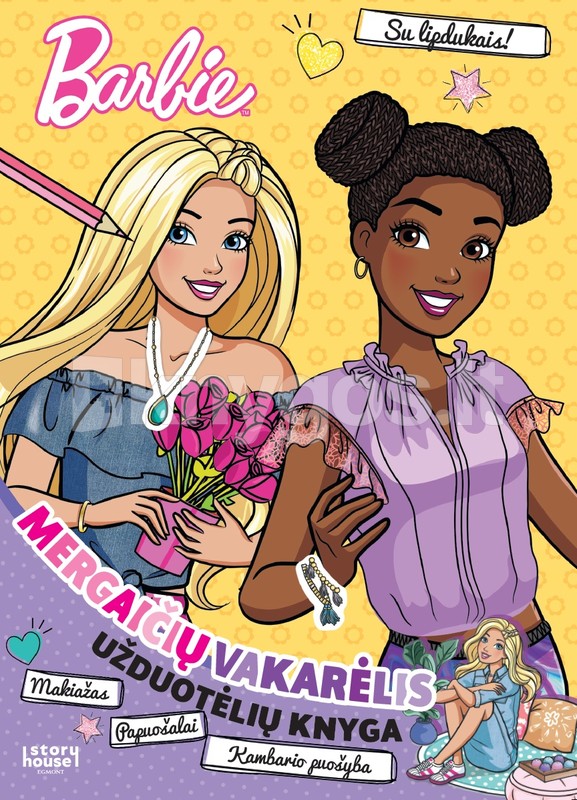 Barbie. Mergaičių vakarėlis. Užduotėlių knyga su lipdu..