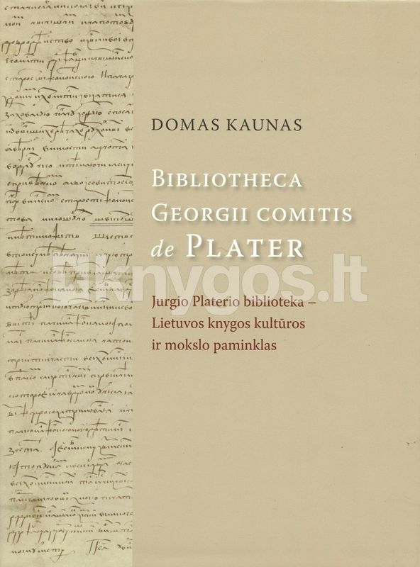 Bibliotheca Georgei comitis de Plater. Jurgio Platerio..