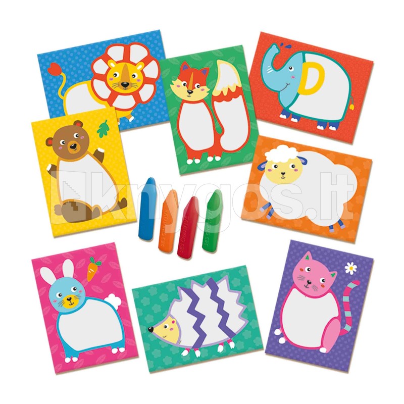 SES Mano pirmosios kreidelės su gyvūnų kortelėmis