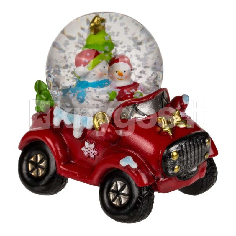 Kalėdinis sniego burbulas automobilyje, 7 cm, 1 vnt.