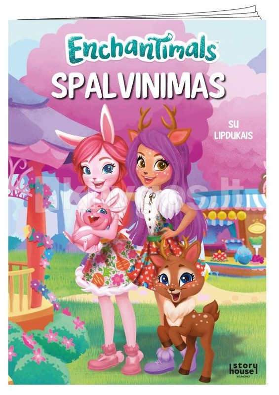 Enchantimals. Spalvinimas su lipdukais | Knygos.lt