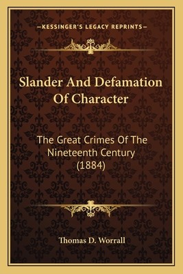 Slander and Defamation of Character | Knygos.lt