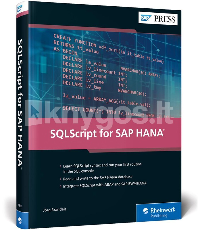 SQLScript for SAP HANA | Knygos.lt