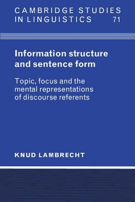 Information Structure and Sentence Form | Knygos.lt