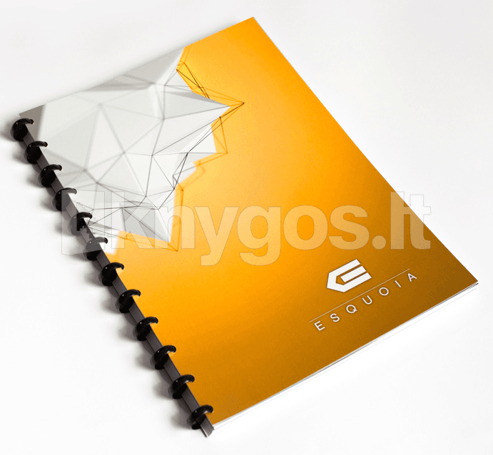 Daugkartinio naudojimo sąsiuvinis penkline „ESQUOIA“. Geltonas (A4)