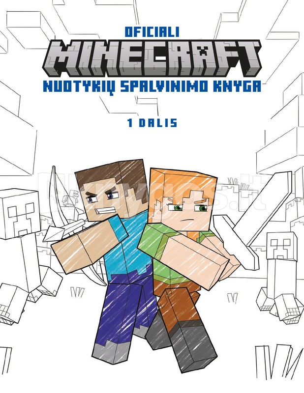 Oficiali Minecraft nuotykių spalvinimo knyga, 1 dalis