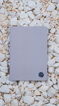 Užrašinė iš akmens popieriaus Roca, A5, pilka