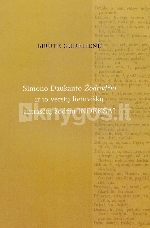 Simono Daukanto Žodrodžio ir jo verstų lietuviškų antr..