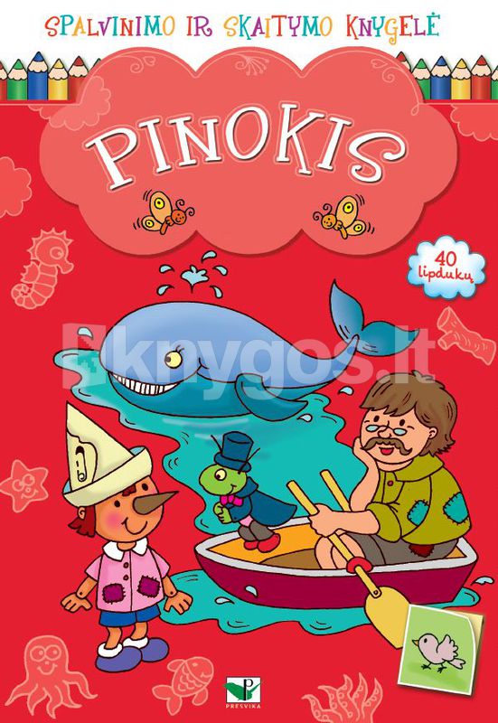 Pinokis. Spalvinimo ir skaitymo knygelė | Knygos.lt