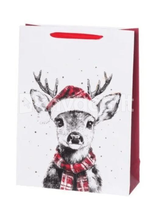 Kalėdinis dovanų maišelis „Gnome Animals“, 1 vnt., 31 x 12 x 42 cm