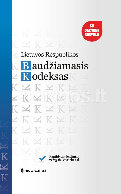 Lietuvos Respublikos baudžiamasis kodeksas. Papildytas leidimas 2025 02 01