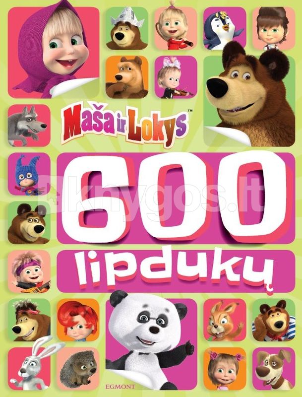 Maša ir Lokys. 600 lipdukų | Knygos.lt
