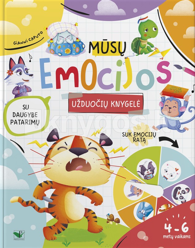 Mūsų emocijos. Užduočių knygelė 4–6 metų vaikams