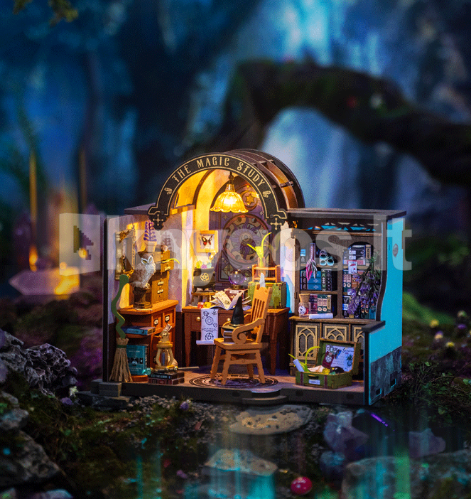 Medinis konstruktorius ROBOTIME „The Magic Study 3D“, 267 dalys ...