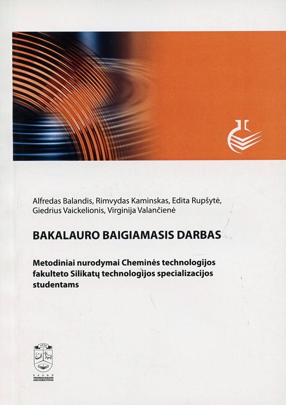 Bakalauro baigiamasis darbas. Metodiniai nurodymai Che..