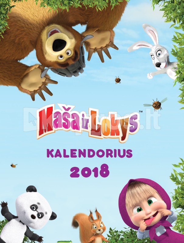 Maša ir Lokys. Kalendorius 2018 + žaisliukas
